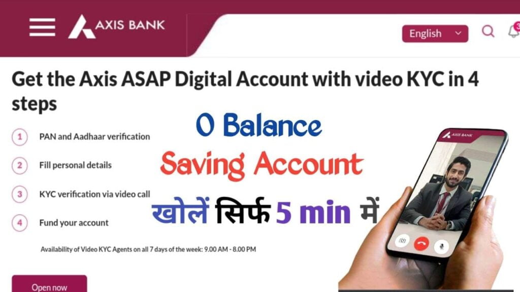 Axis Bank Online Account Open Axis ASAP Instant Savings Account 
